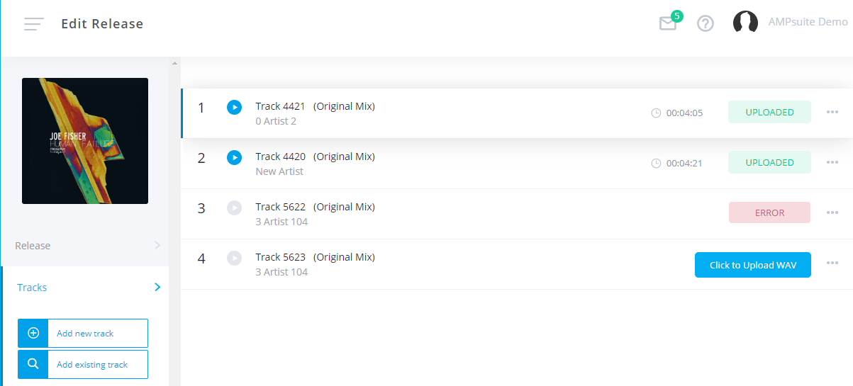Creating a Release – ampsuite