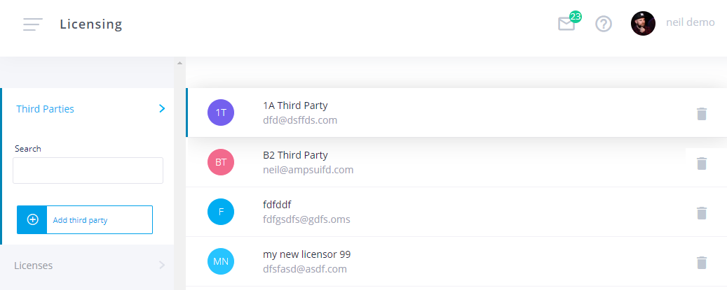 Third Parties – ampsuite